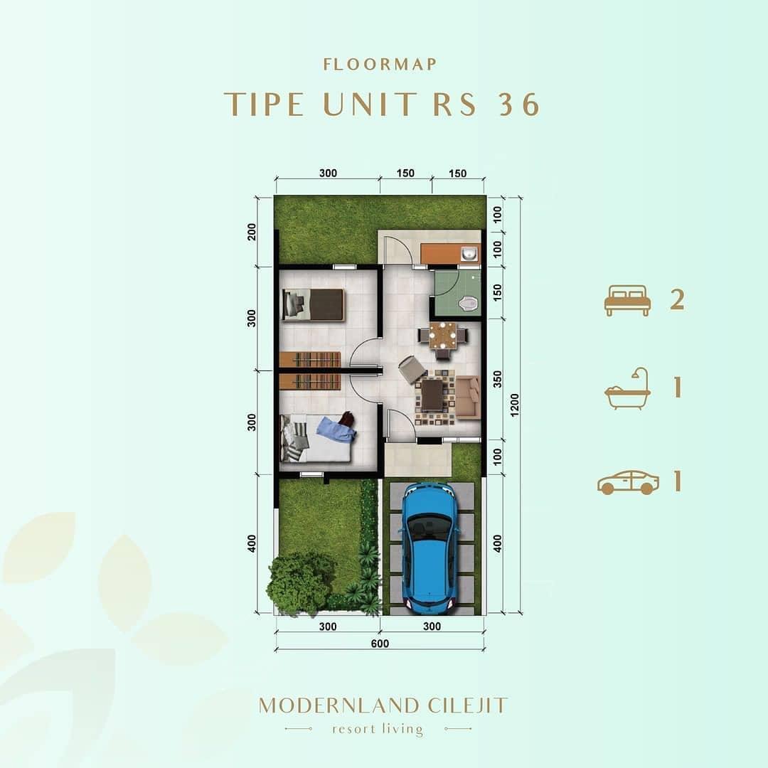 Rumah Subsidi Tipe RS 36/72 - Official Modernland Cilejit | Perumahan ...